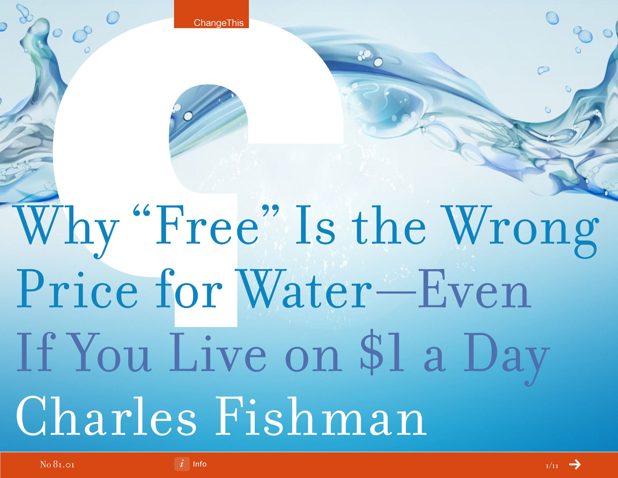 Why "Free" Is the Wrong Price for Water—Even If You Live on $1 a ...